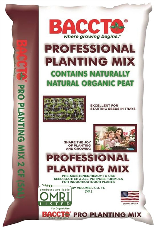 Baccto- Planting Mix- Organic- OMRI- 2 Cu Ft - Surry General Store