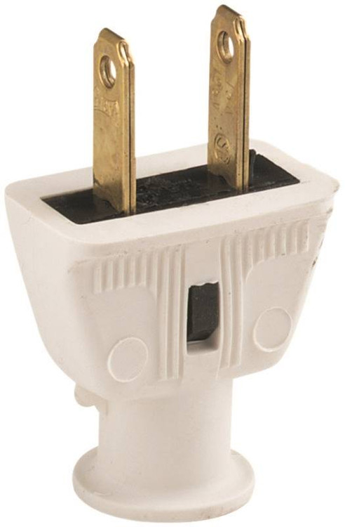 Electrical Plug- 2 Pole- Non-Polorized- 125 V- 15 Amp- White - Surry ...