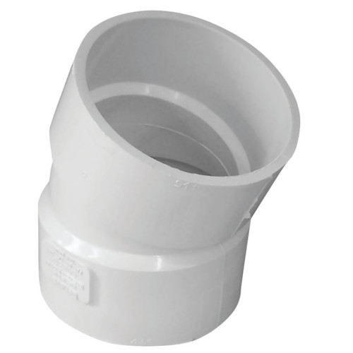 PVC S&D- 4"- Elbow- 22-1/2 Deg - Surry General Store