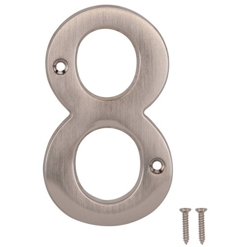 House Number- 4"- Satin Nickel- 8 - Surry General Store