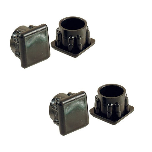 Leg Tip- Insert- Black- Plastic- 1"- 4 Pack - Surry General Store