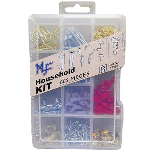 Household Assortment- Fastener Kit- 662 Pieces - Surry General Store