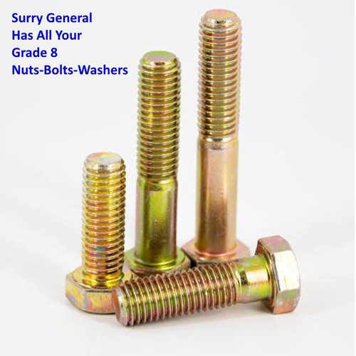 Hex Cap Bolt- Grade 8- 1/2-13 x 6"- 14 Pack - Surry General Store