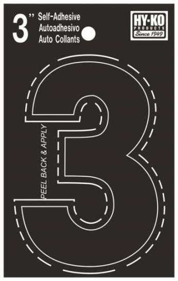 Boat Number- "3"- Die Cut- 3" High - Surry General Store