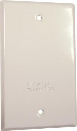 Weatherproof- 1 Gang- Blank Cover Plate- White - Surry General Store