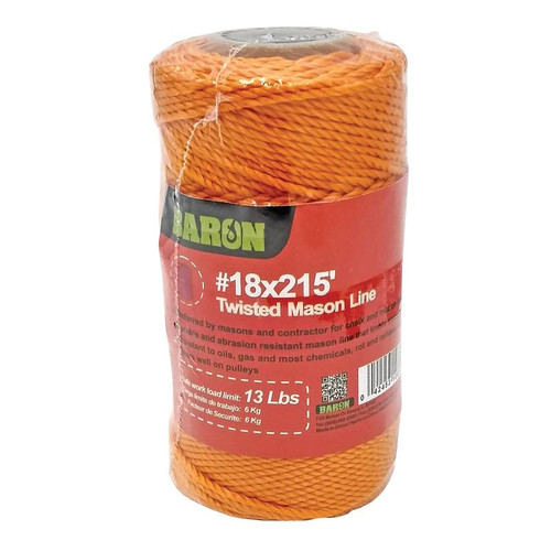 Mason Line- # 18 x 215'- Orange - Surry General Store