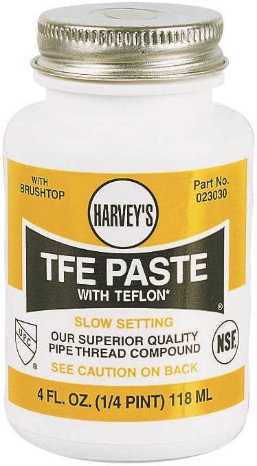Harvey's- Teflon Pipe Thread Paste- 4 Oz Jar With Brush - Surry General ...