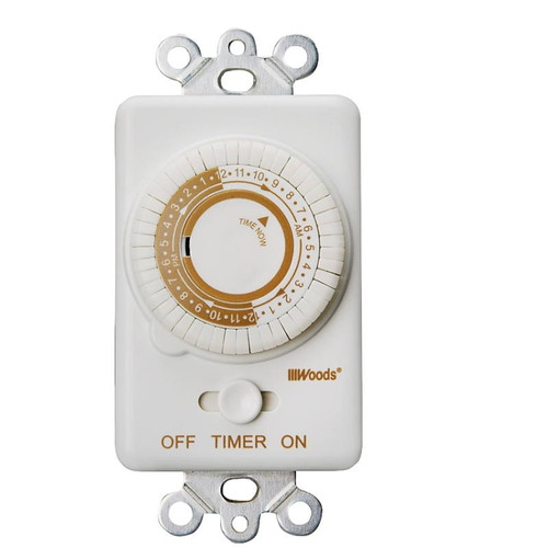 Timer- In- Wall- 24 Hour- 20 Amp- 125 VAC- Mechanical Programmable ...