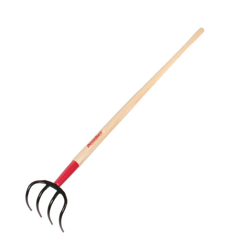 Potato Hook- 6-12"- 4 Tine- 50" Wood Handle - Surry General Store