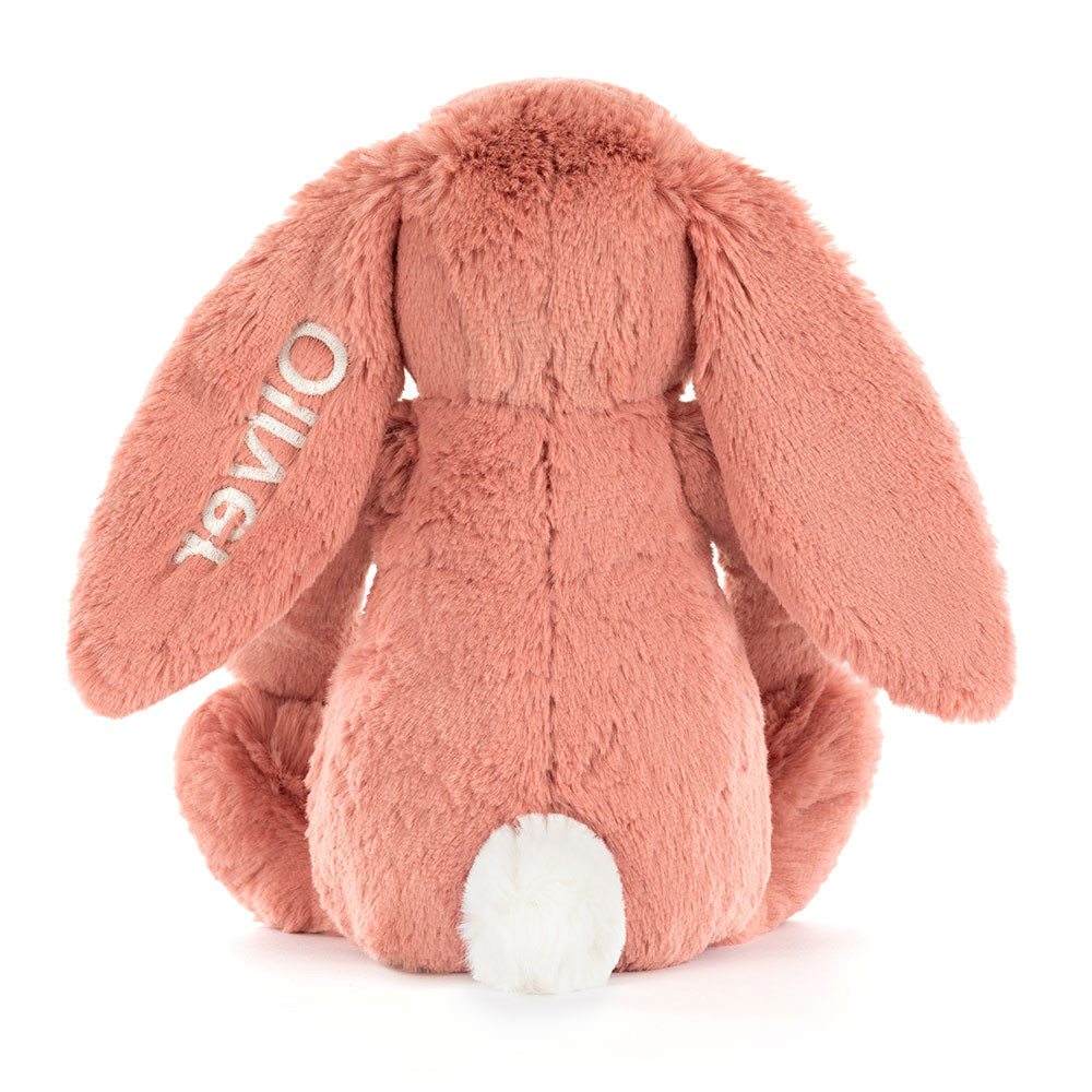 Personalized Bashful Sorrel Bunny Medium - Official Jellycat