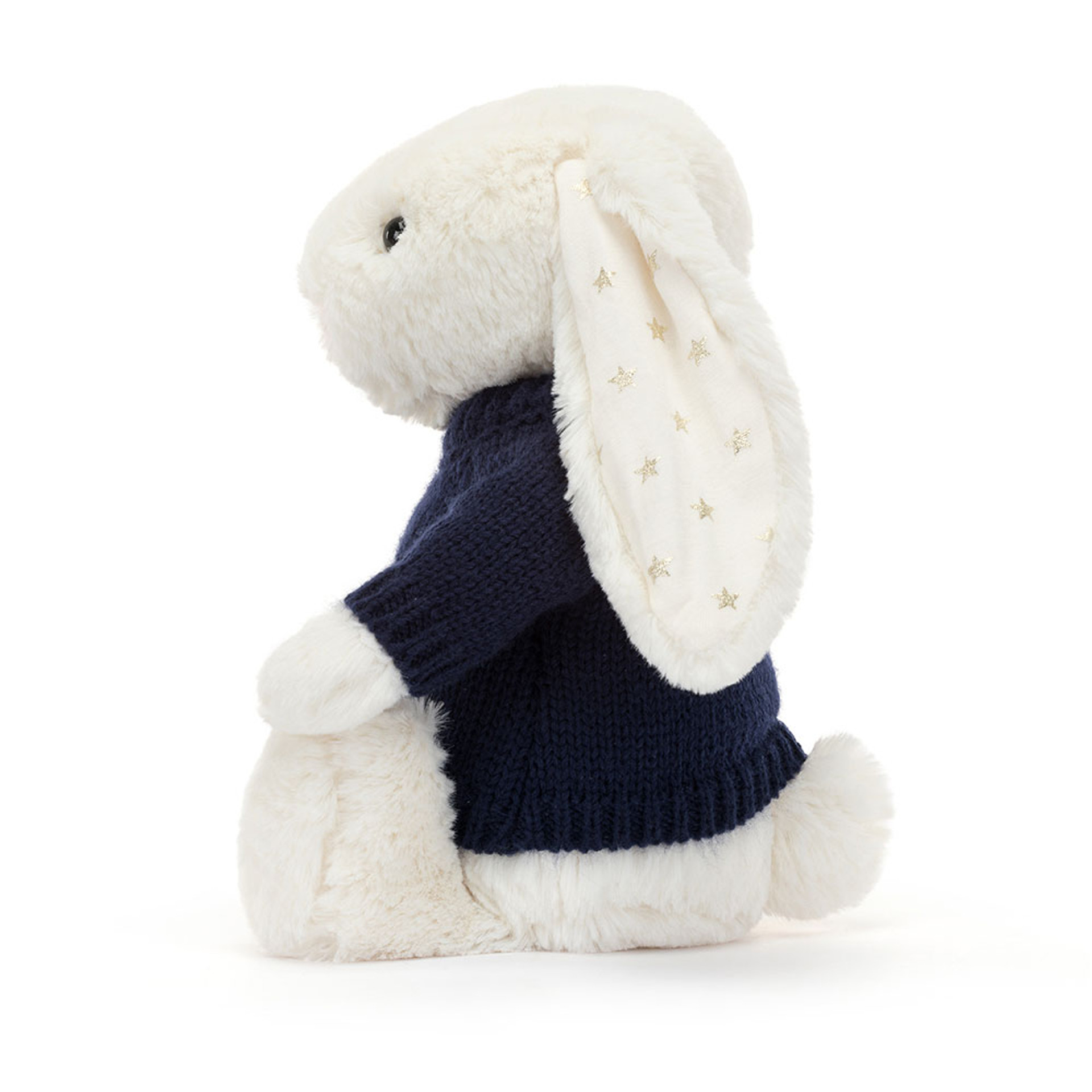 Bashful Twinkle Bunny with Personalized Navy Jumper - Official Jellycat