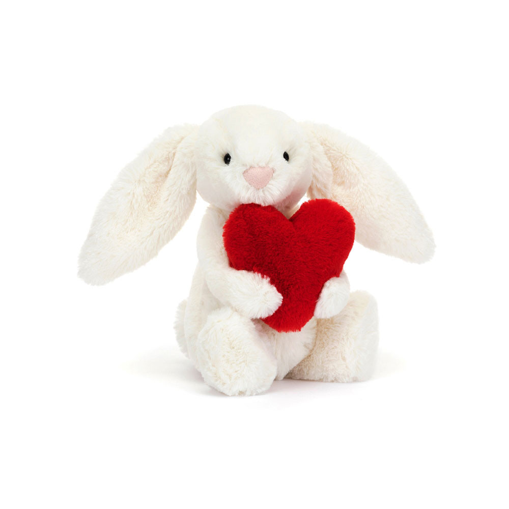 Bashful Red Love Heart Bunny - Official Jellycat