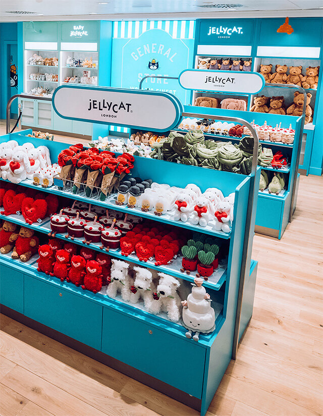 Jellycat General Stores in Selfridges Birmingham & Manchester