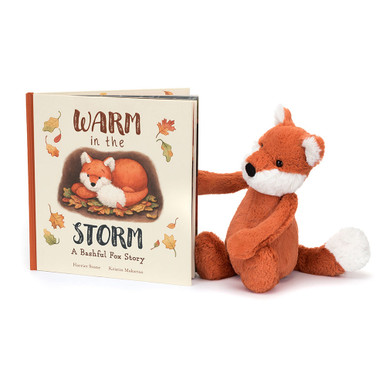 Warm in the Storm Book and Bashful Fox Cub - Official Jellycat