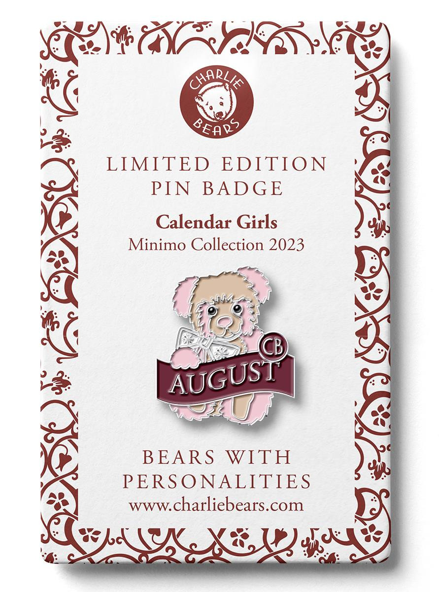 Discover Calendar Girls Pin Badge August | Charlie Bears, AU