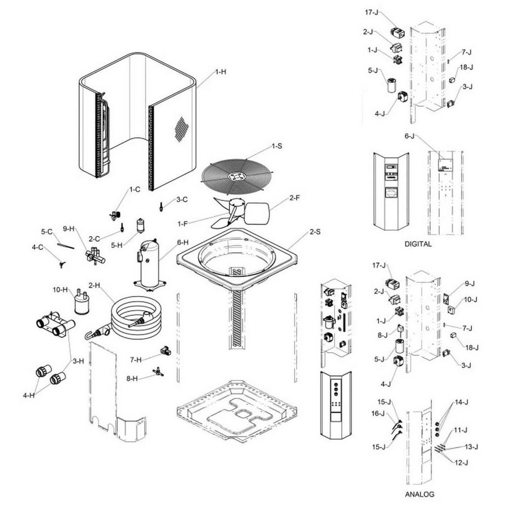 Parts - Heater Parts - Raypak Heat Pump Parts - EZ Pool & Spa Supply