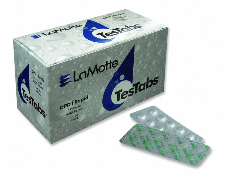 LaMotte Chlorine DPD #1 Rapid Tablet, 100 Sheets of 10, 6999A-M - EZ ...
