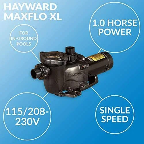 Hayward Max-Flo XL 1HP Uprated Pool Pump 115V 230V, W3SP2307X10 - EZ ...