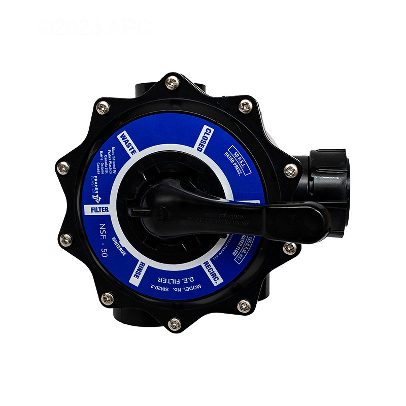 Zodiac 2" DEL48/60 Side Mount Multi-Port Valve with Union Kit, A0553645 ...