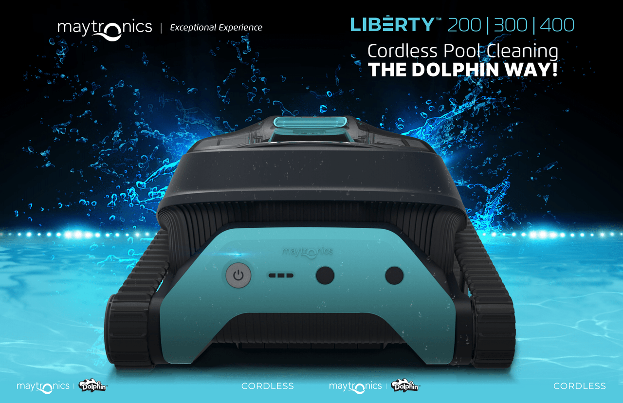 Maytronics Dolphin Liberty 200 - Advanced Cordless Pool Cleaner - EZ ...