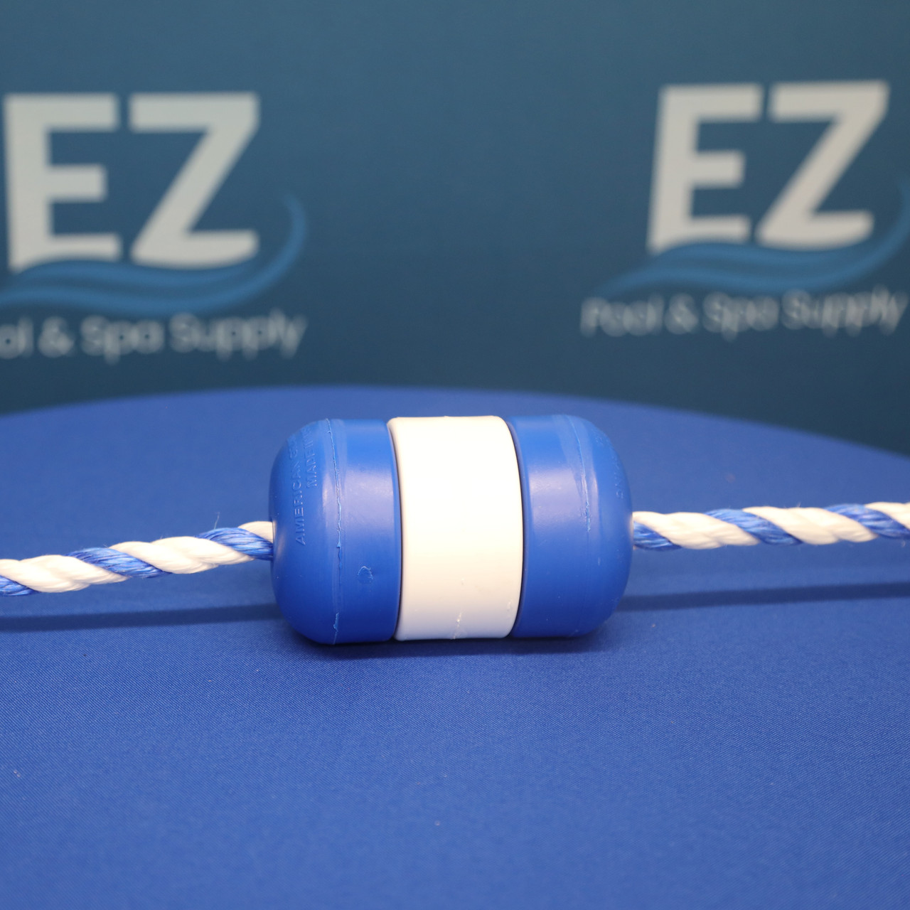 EZ Pool & Spa Supply 20' Pool Safety Rope .5" Blue and White Rope and ...