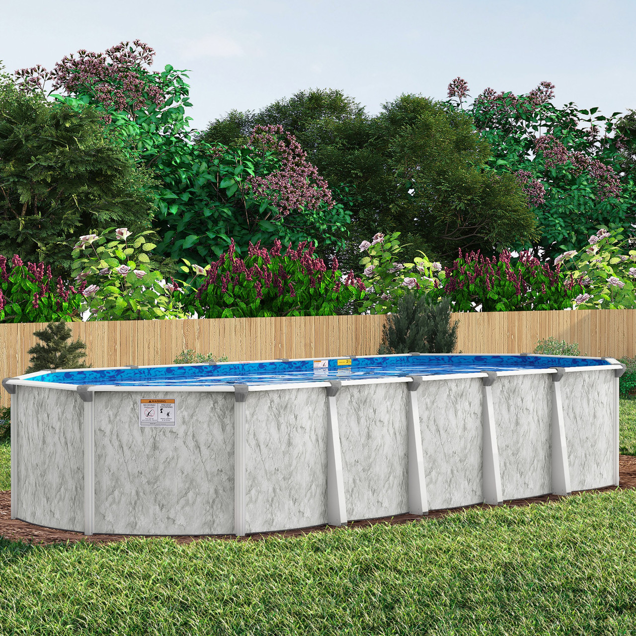 Ocean Current Hybrid Above Ground Swimming Pool, Oval, 54" Walls - EZ ...