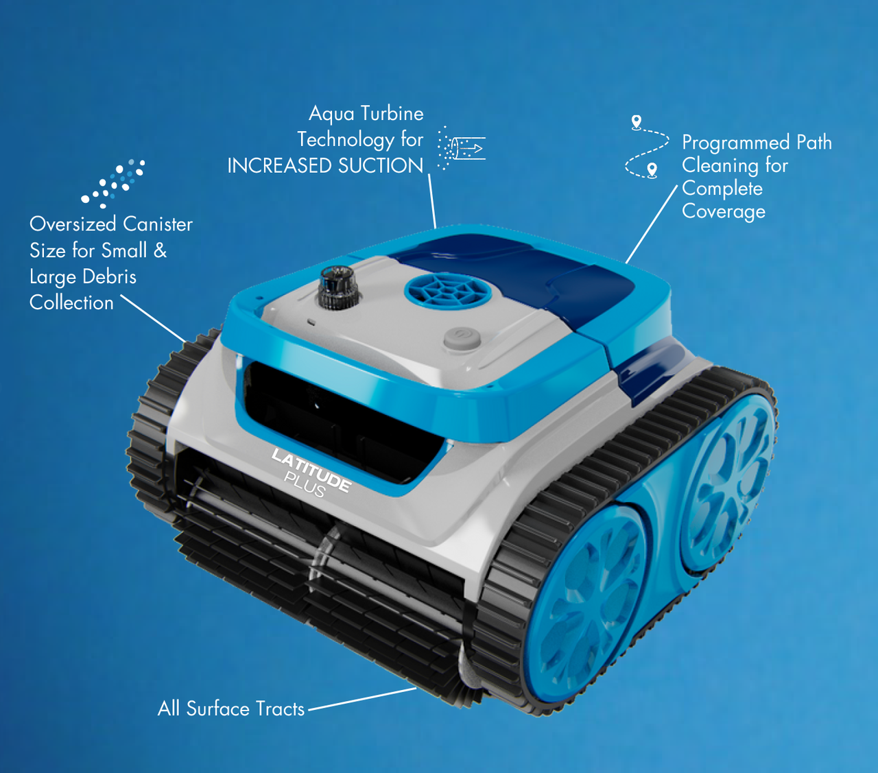 INOPOOL Latitude Plus Cordless Bluetooth Robotic Pool Cleaner, HHC ...