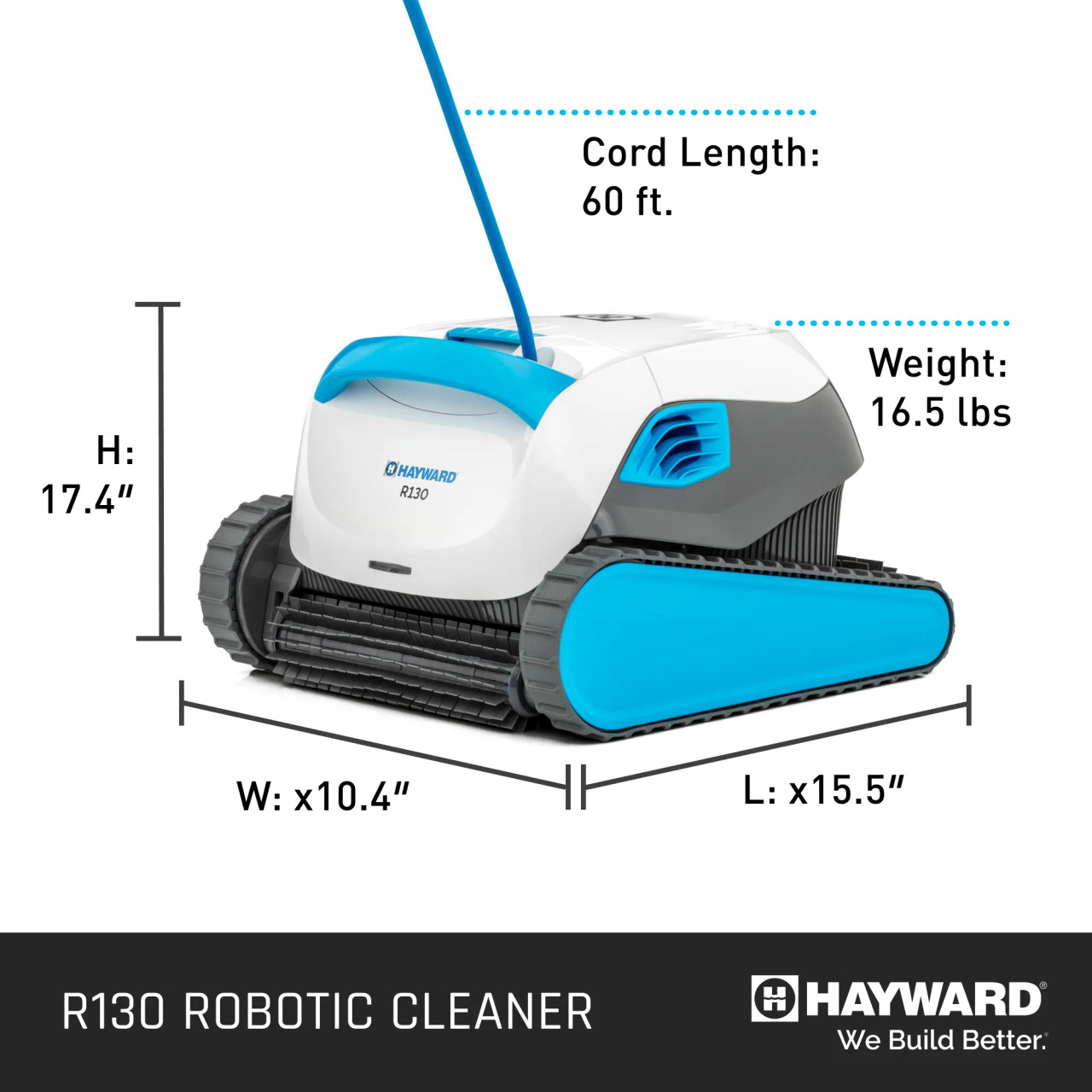 Hayward The PoolCleaner R130 Robotic Pool Cleaner, W3RCH431CU - EZ Pool ...