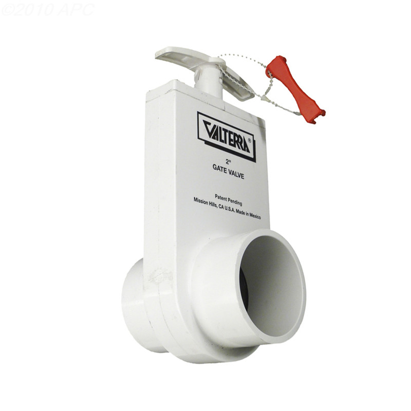 Valterra White 2" Spigot PVC Unibody Gate Valve with Gate Keeper, 2203X ...