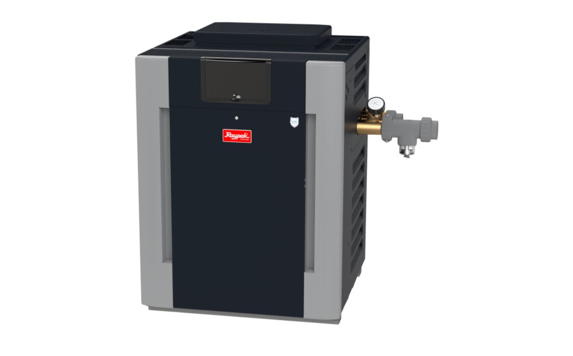 Raypak 366K BTU Digital Natural Gas ASME Heater with Bronze Headers and ...