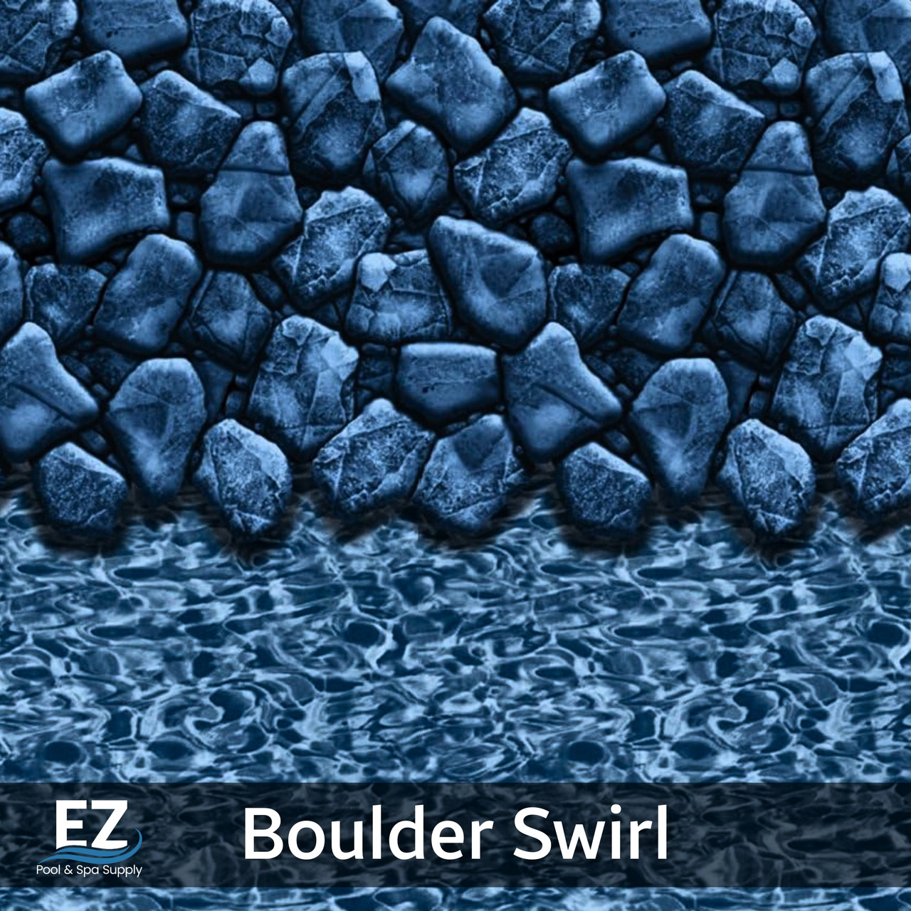 Swimline 15' x 24' Oval Boulder Swirl 48"-52" Above Ground Overlap ...