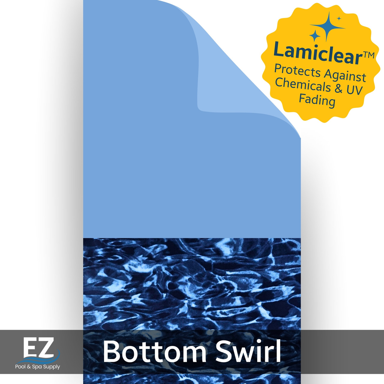 Swimline 24' Round Swirl Bottom 48"-52" Above Ground Overlap Liner ...