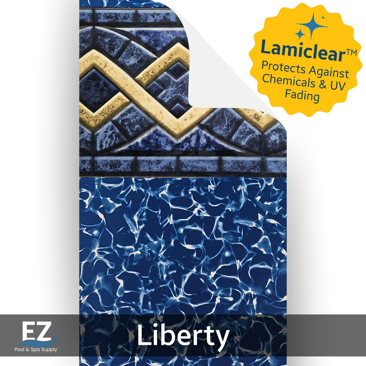 Swimline 24' Round Liberty 54" Above Ground Heavy Gauge Uni-Bead Liner ...