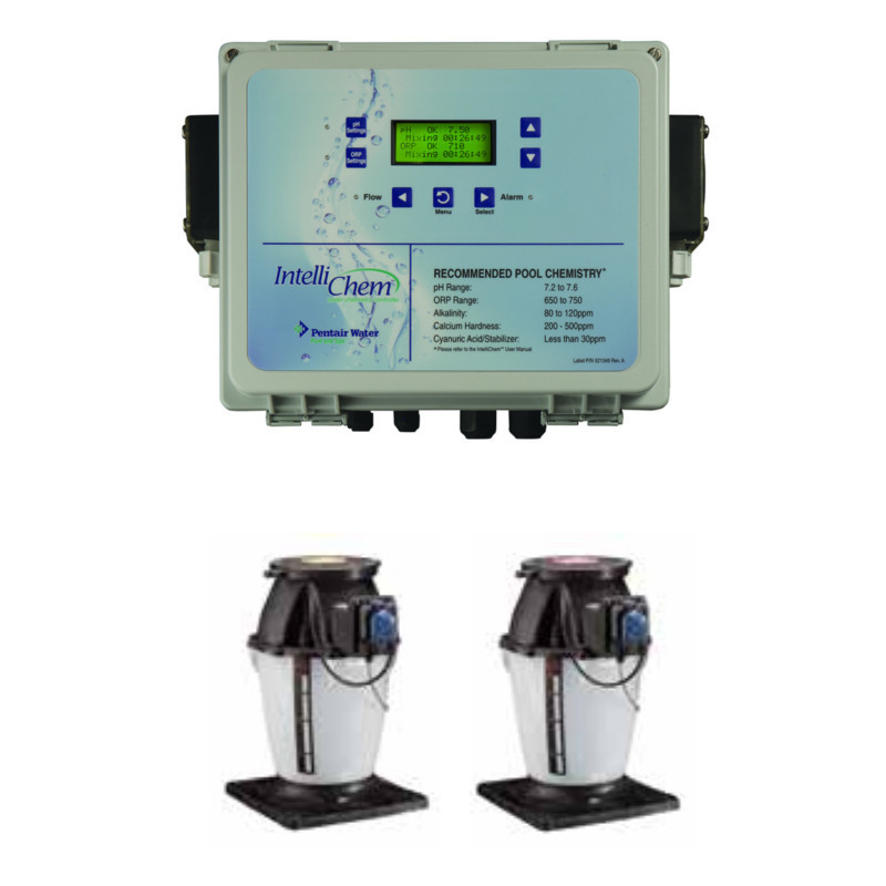 Pentair IntelliChem Controller with Acid & Chlorine Tanks & Mounted Pumps, 522622 - EZ Pool ...