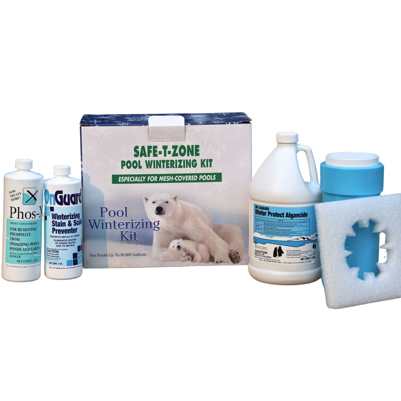 Safe-T-Zone Winterizing Kit for Mesh Covered Pools 30,000 Gallon, 2683 ...