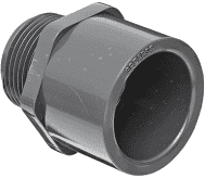 Spears 1" Schedule 80 PVC Pipe Fitting Adapter Socket x NPT Male, 836 ...