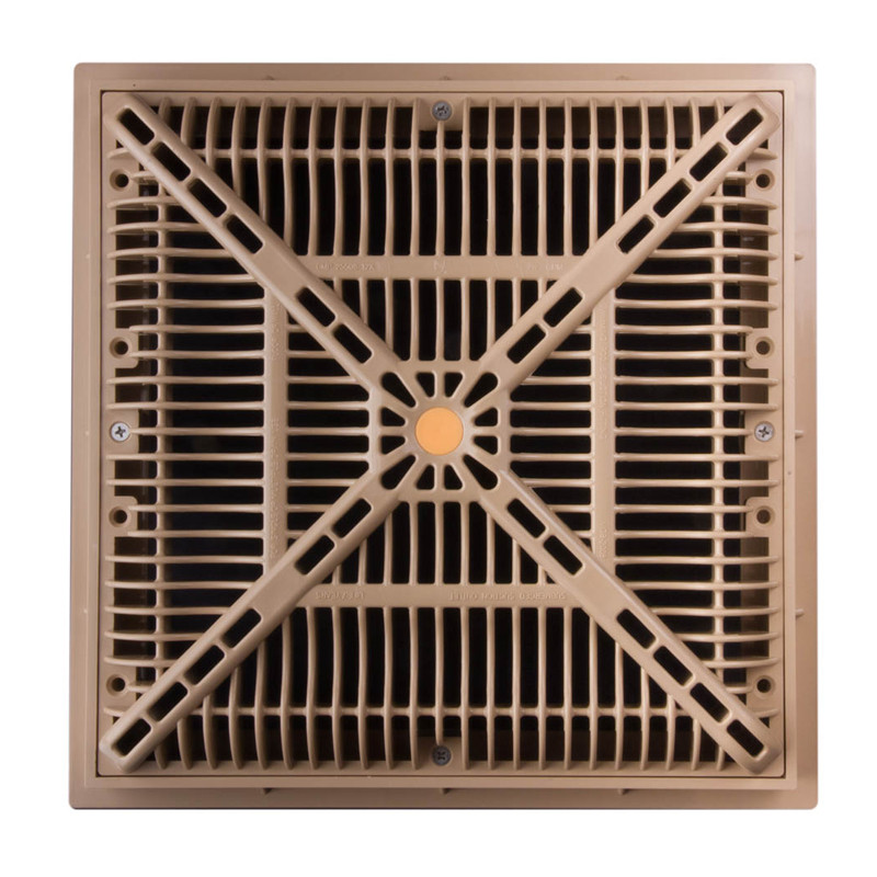 CMP 12"X 12" Tan Frame & Grate VGB Pool Drain, 25508-129-000L - EZ Pool ...