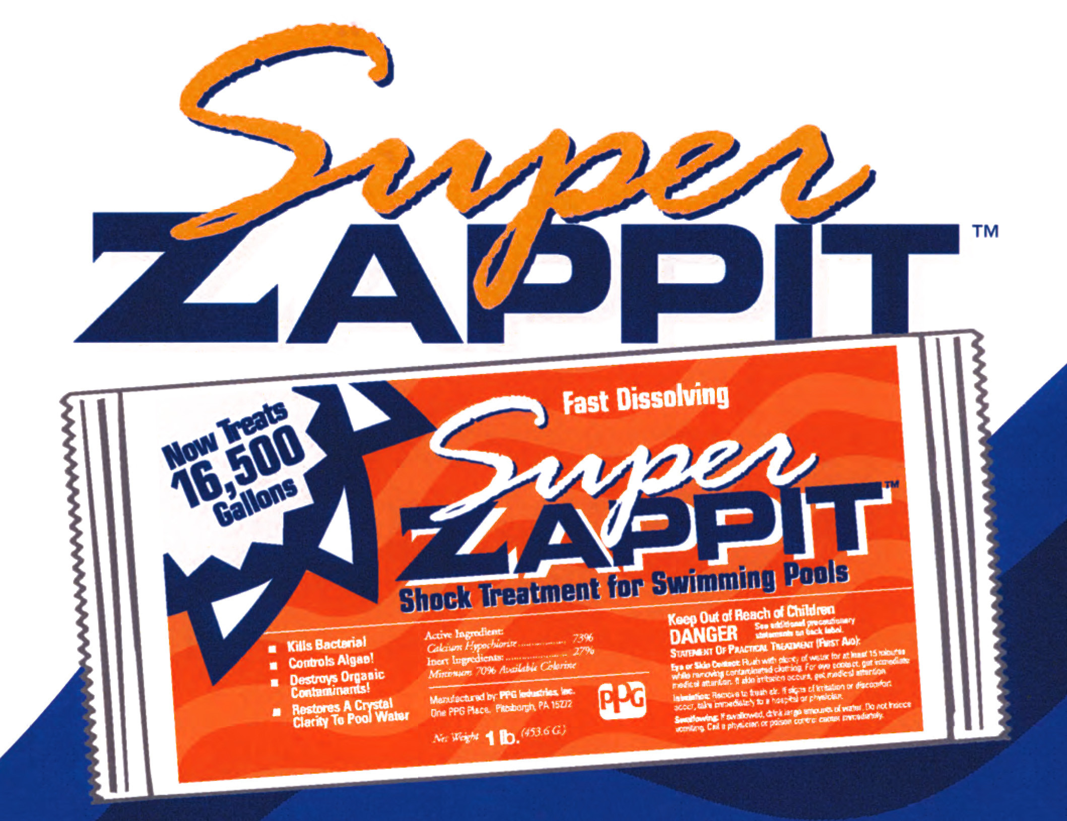 Super Zappit Fast Dissolving Cal-Hypo Shock, P2812401 - EZ Pool & Spa ...