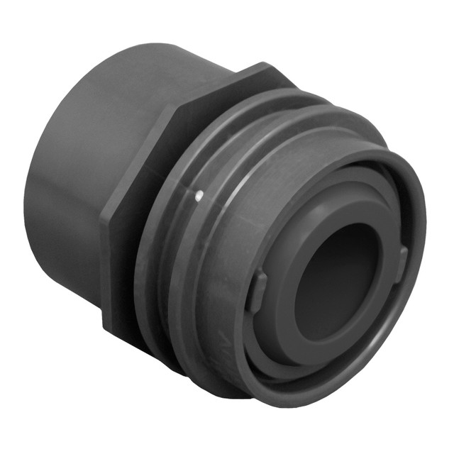 AquaStar 1.5" Flush Mount Return Fitting with Water Stop, Dark Gray ...
