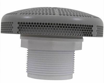 CMP Gray Hi-Flo Suction Fitting, Main Drain 2" Socket, 25215-001-000 ...