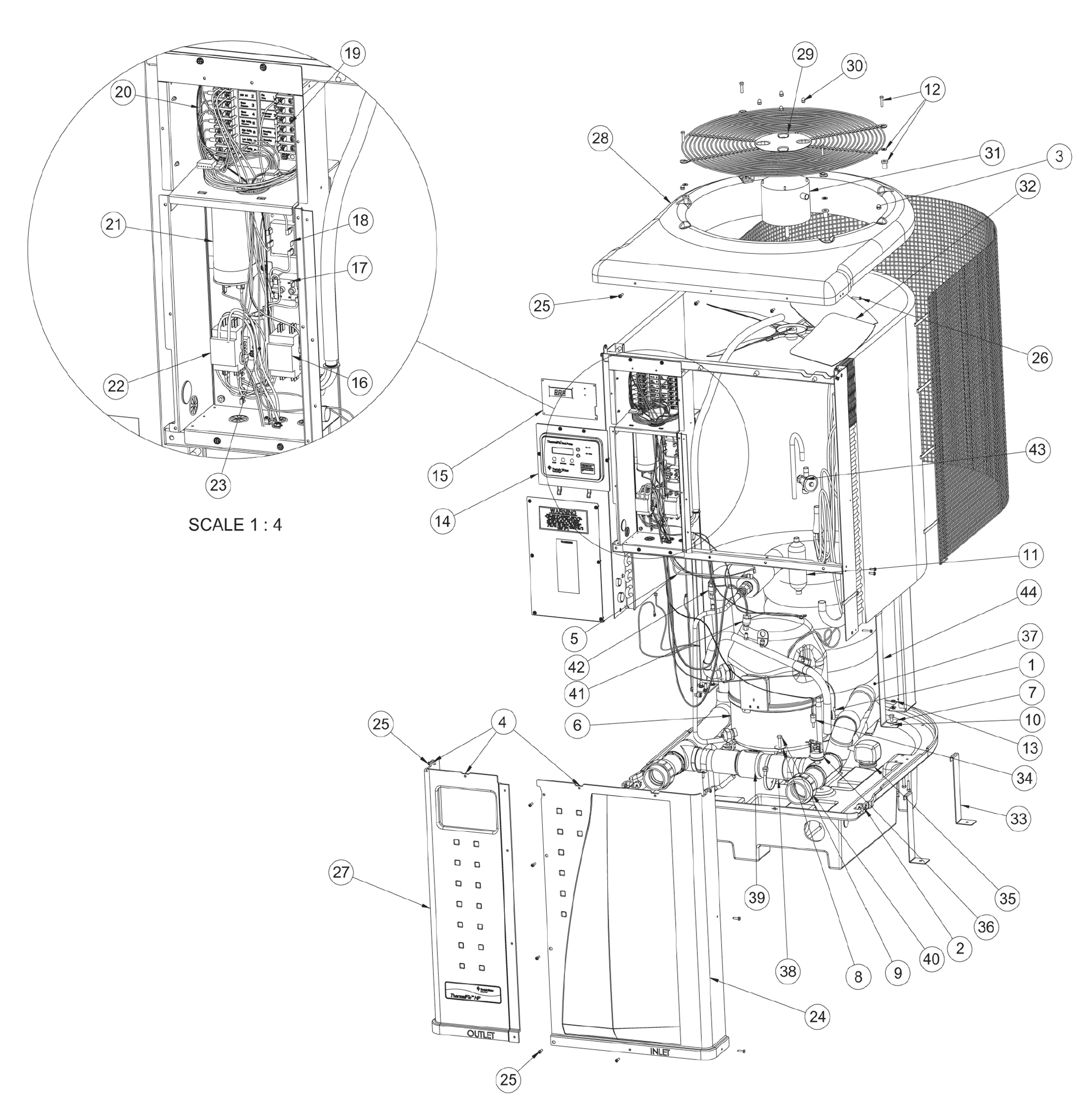 Parts - Heat Pump Parts - Pentair Heat Pump Parts - E-Z Test Pool Supplies