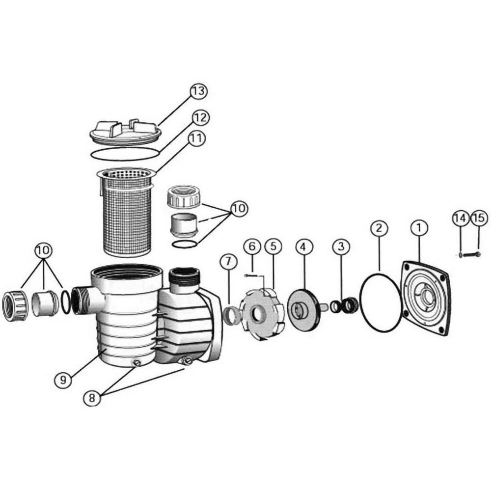 Parts - Pump Parts - Waterco Pump Parts - E-Z Test Pool Supplies