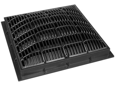 Super-Pro 12"X 12" Black Frame & Grate, SG6404721 V - EZ Pool & Spa Supply