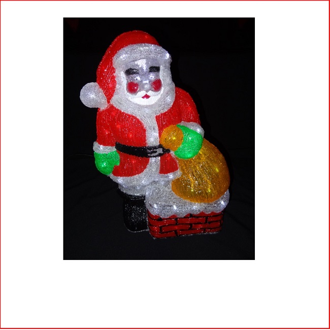 LED Acrylic Santa Claus