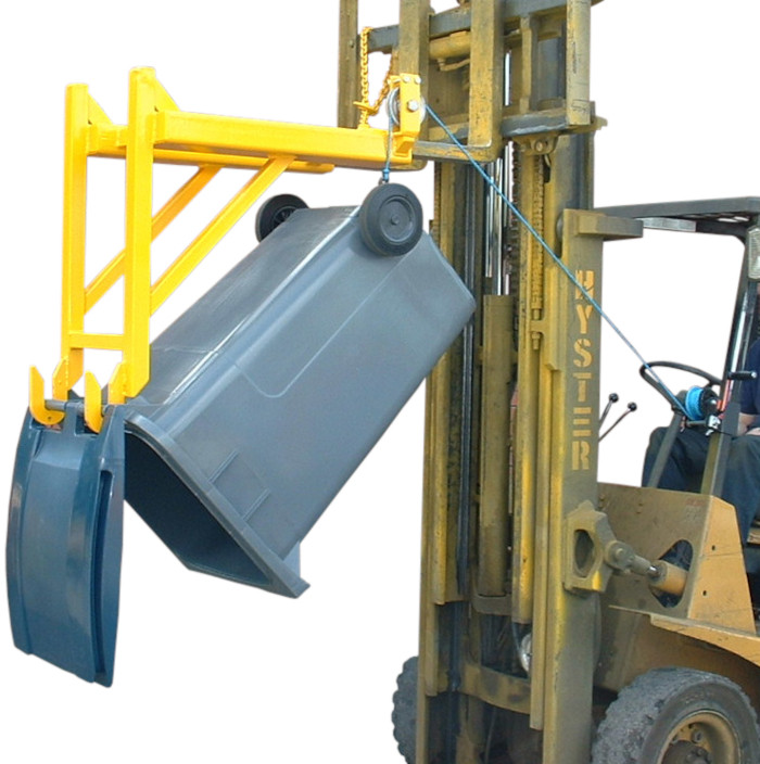 Fork Mounted Wheelie Bin Handler - 2-Wheeled Bins