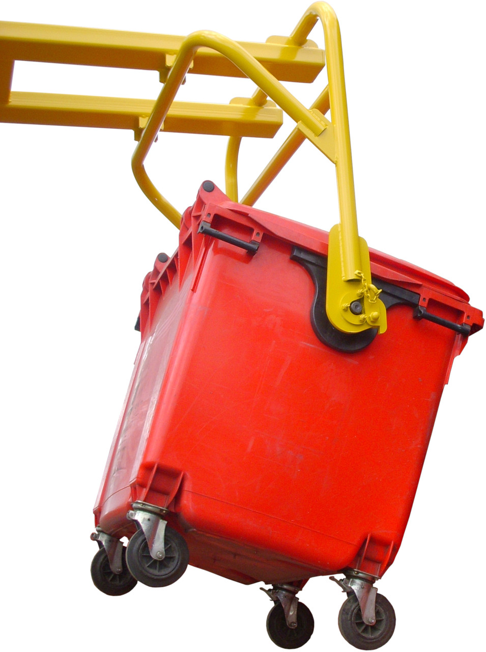 Fork Mounted Wheelie Bin Handler - 4-Wheeled Bins
