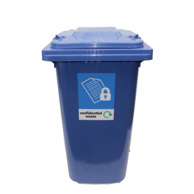 Wheelie Bin - 240 Ltr - Blue - Confidential Waste