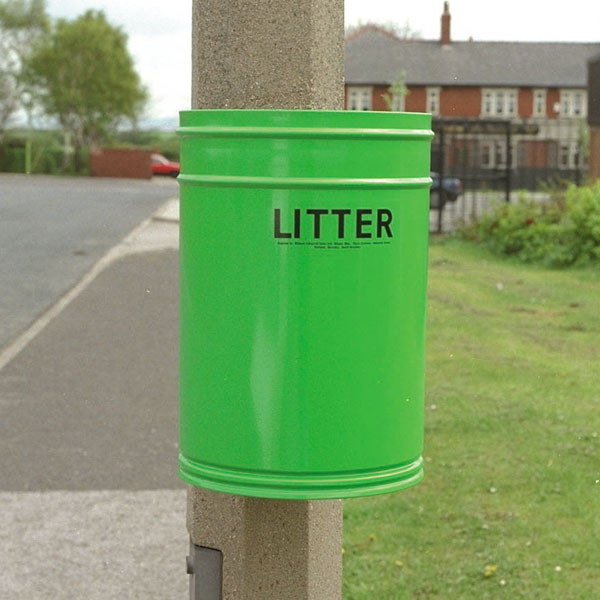 Wybone Rpg/50 Circular Post Mountable Litter Bin