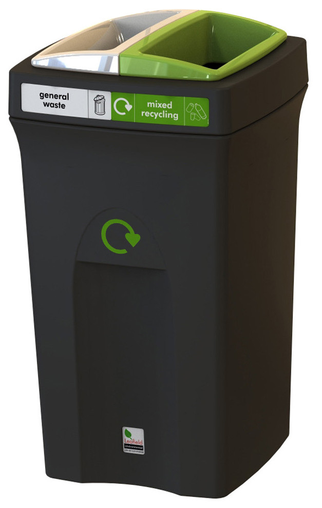 Leafield Envirobin with Dual Waste Aperture & Divider - 100 Litre