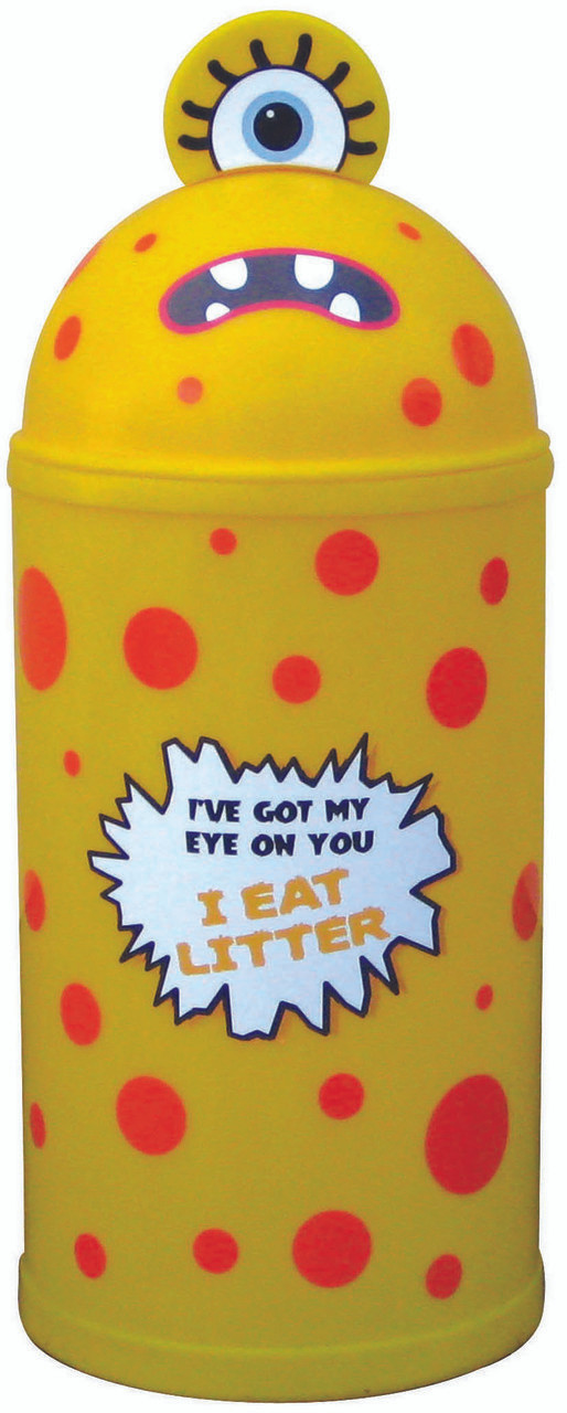Plastic Furniture Company Small Monster Bin in Yellow for Indoor ...
